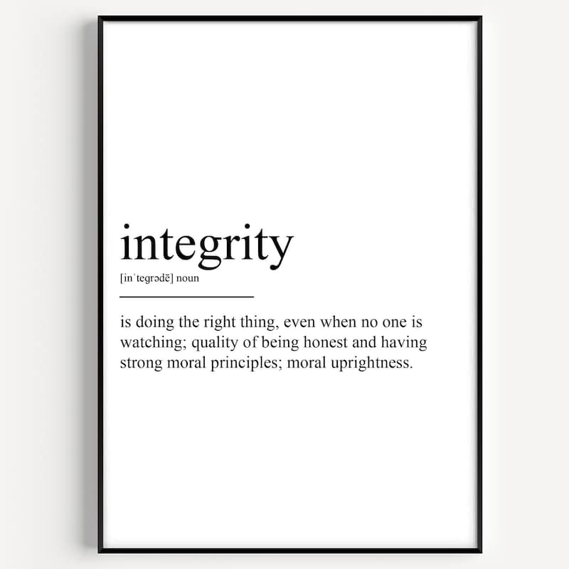 Integrity Poster - Etsy