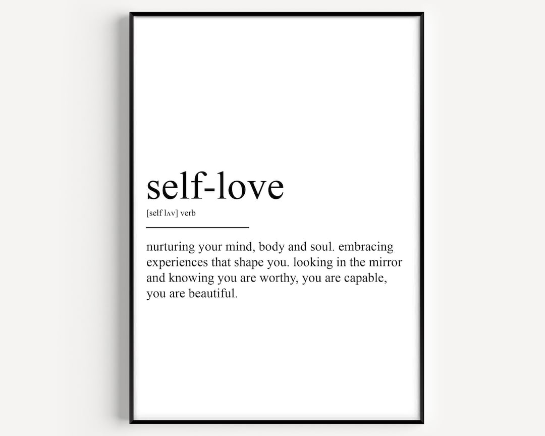 Self Love Definition Print - Etsy