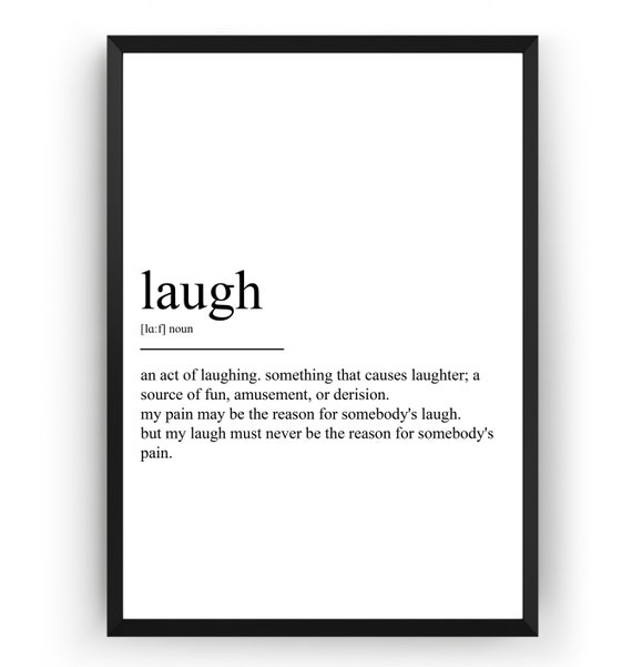 Laugh Definition Print | Etsy