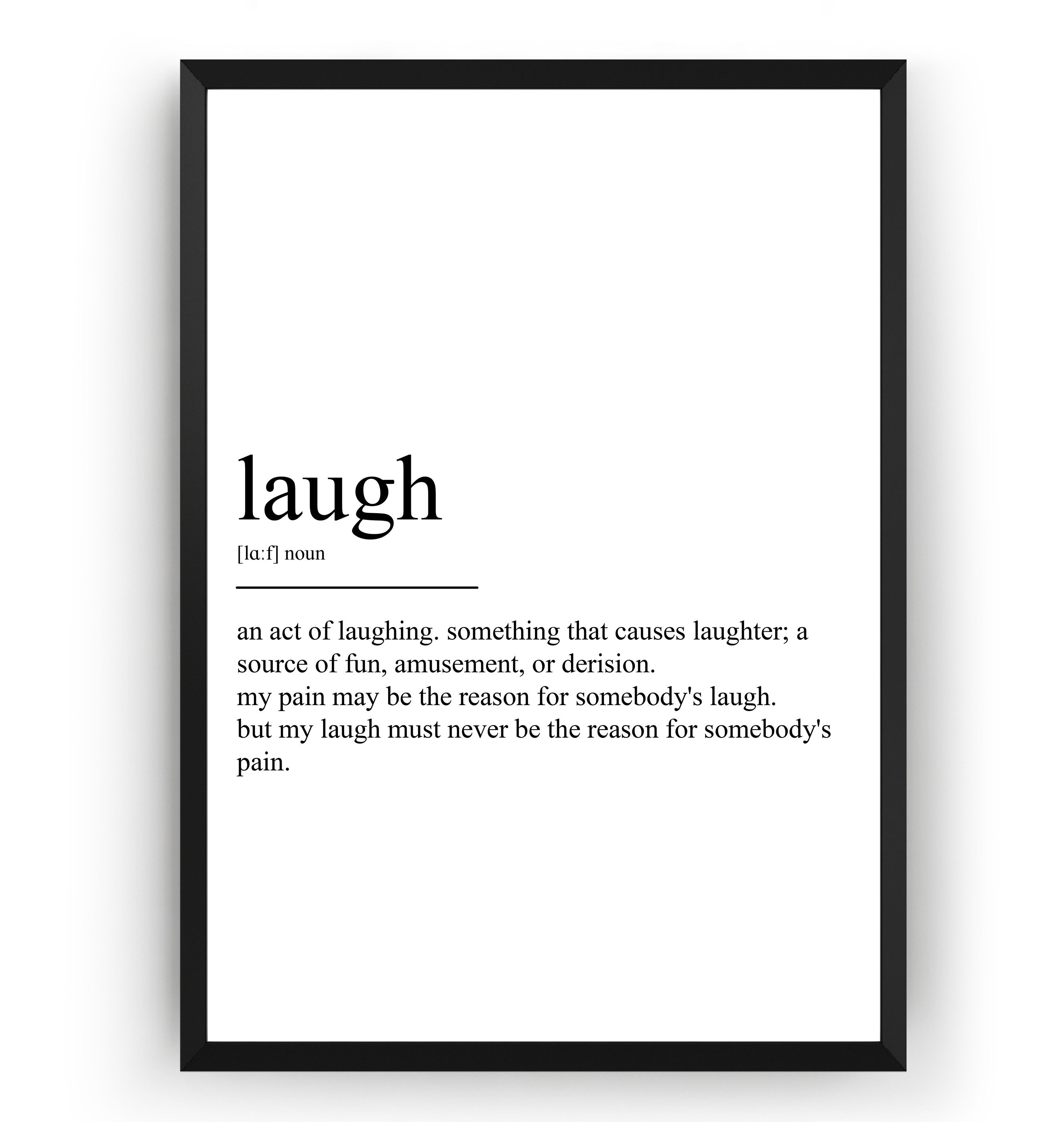 Laugh Definition Print - Etsy