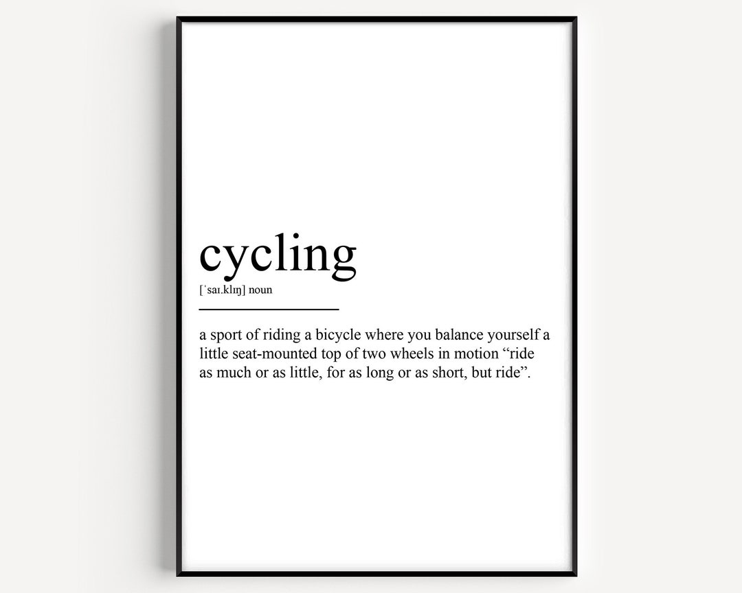 Cycling Definition Print - Etsy