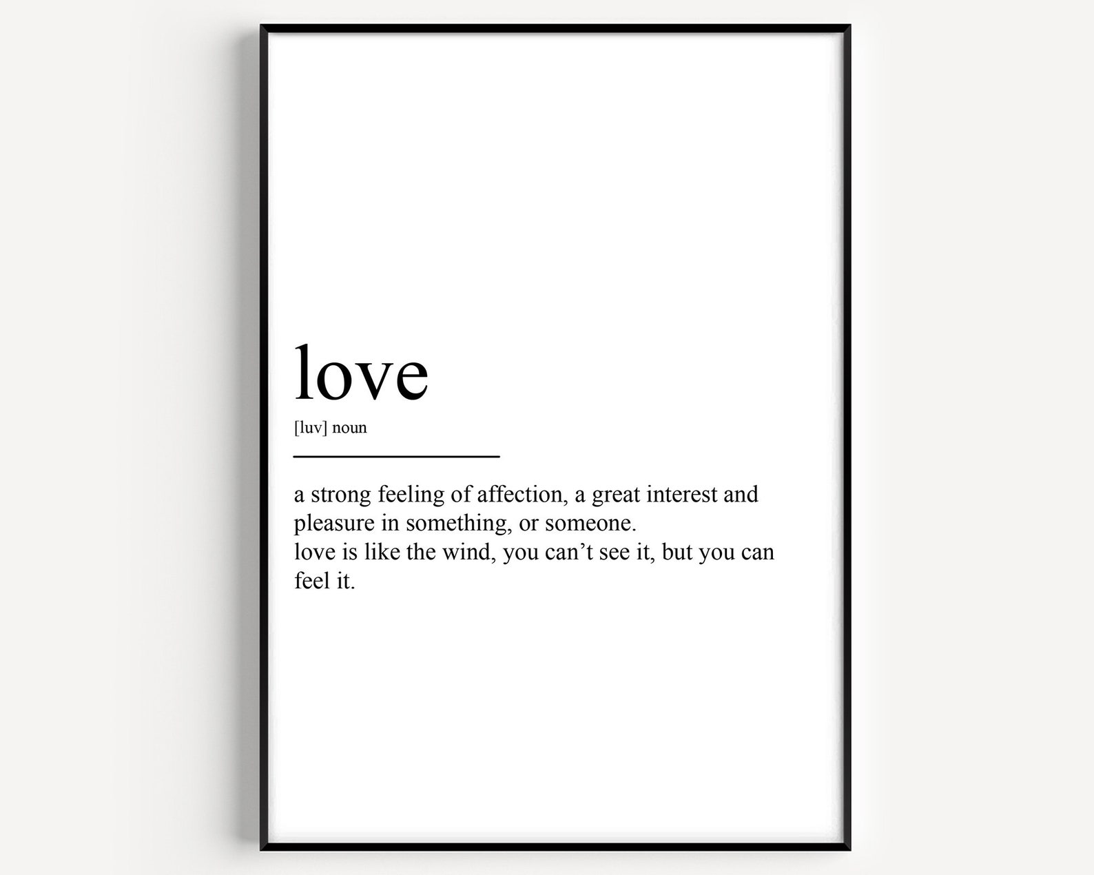 Love Definition Print - Etsy