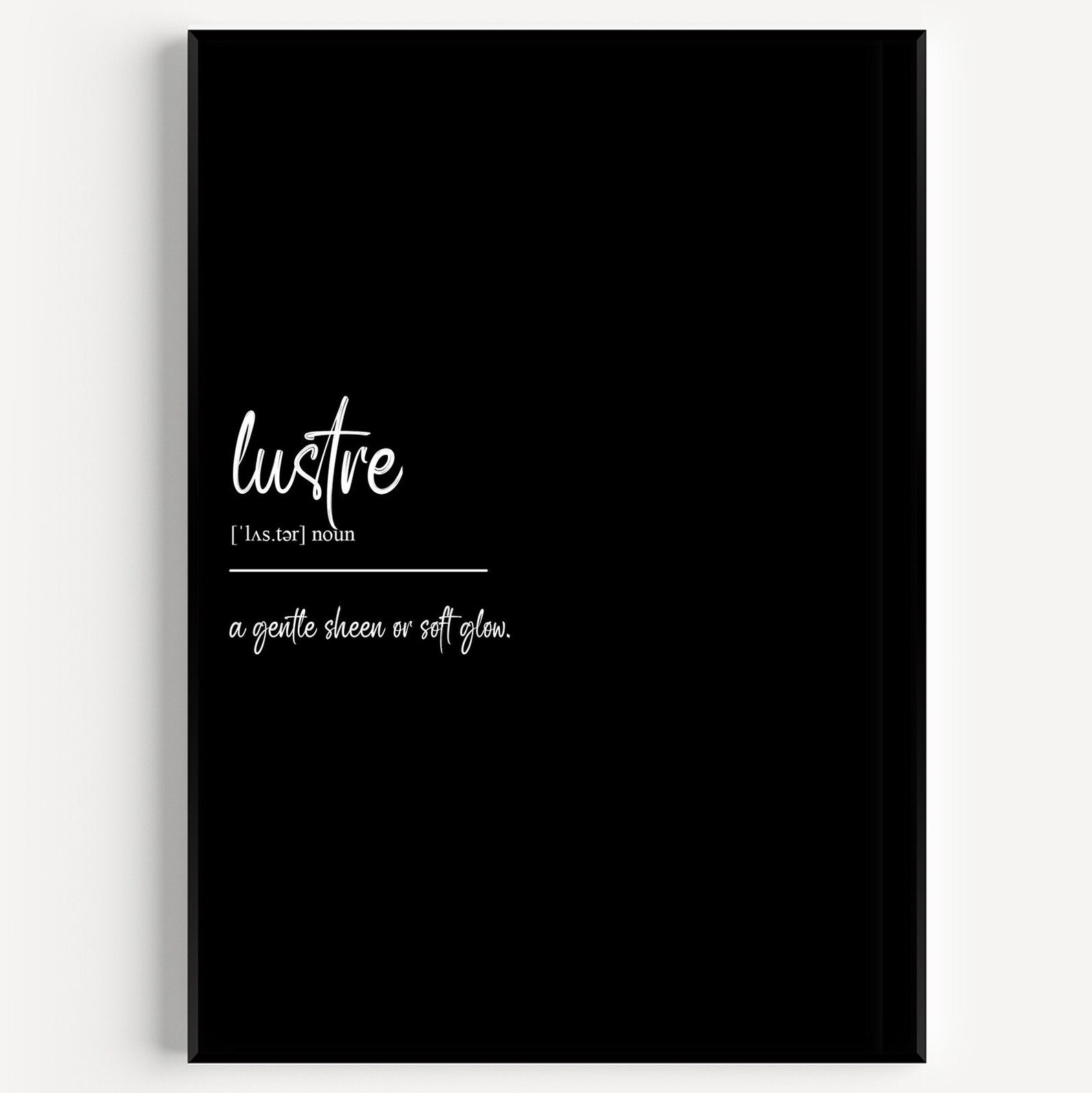 Lustre Definition Print - Etsy UK