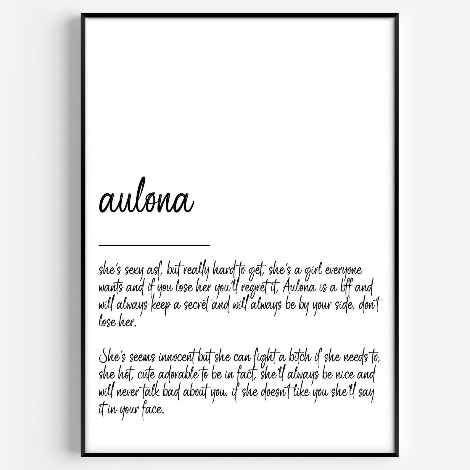 Aulona Definition Print - Etsy
