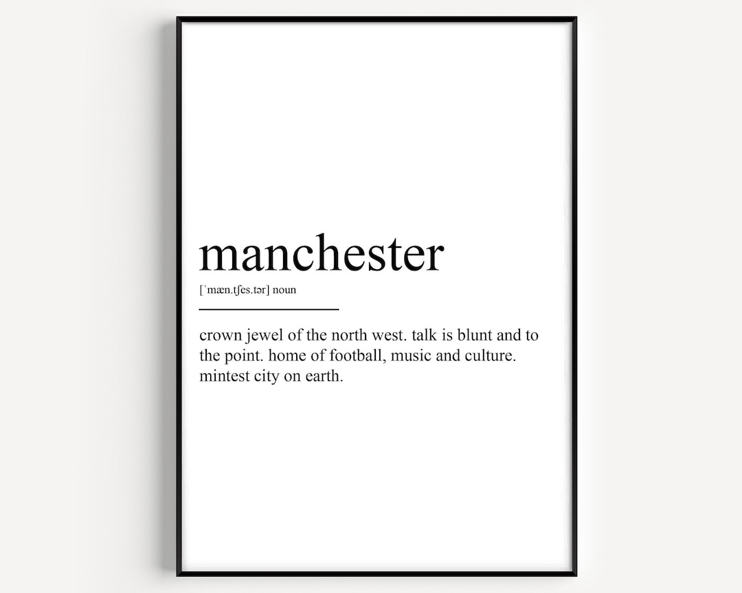 Manchester Definition Print - Etsy