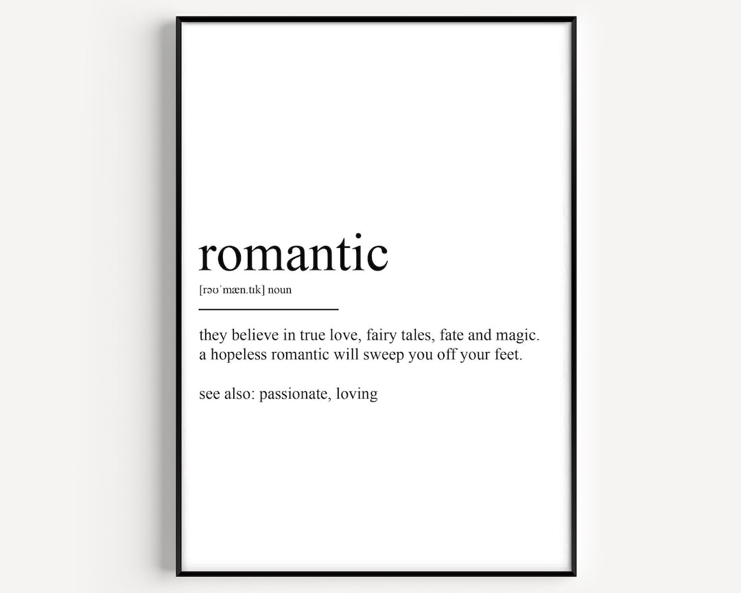 Romantic Definition Print - Etsy Canada