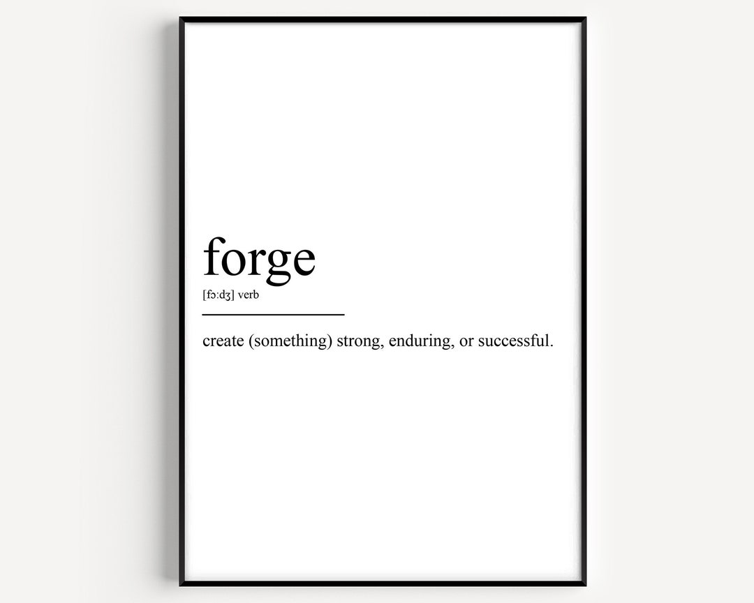 Forge Definition Print - Etsy