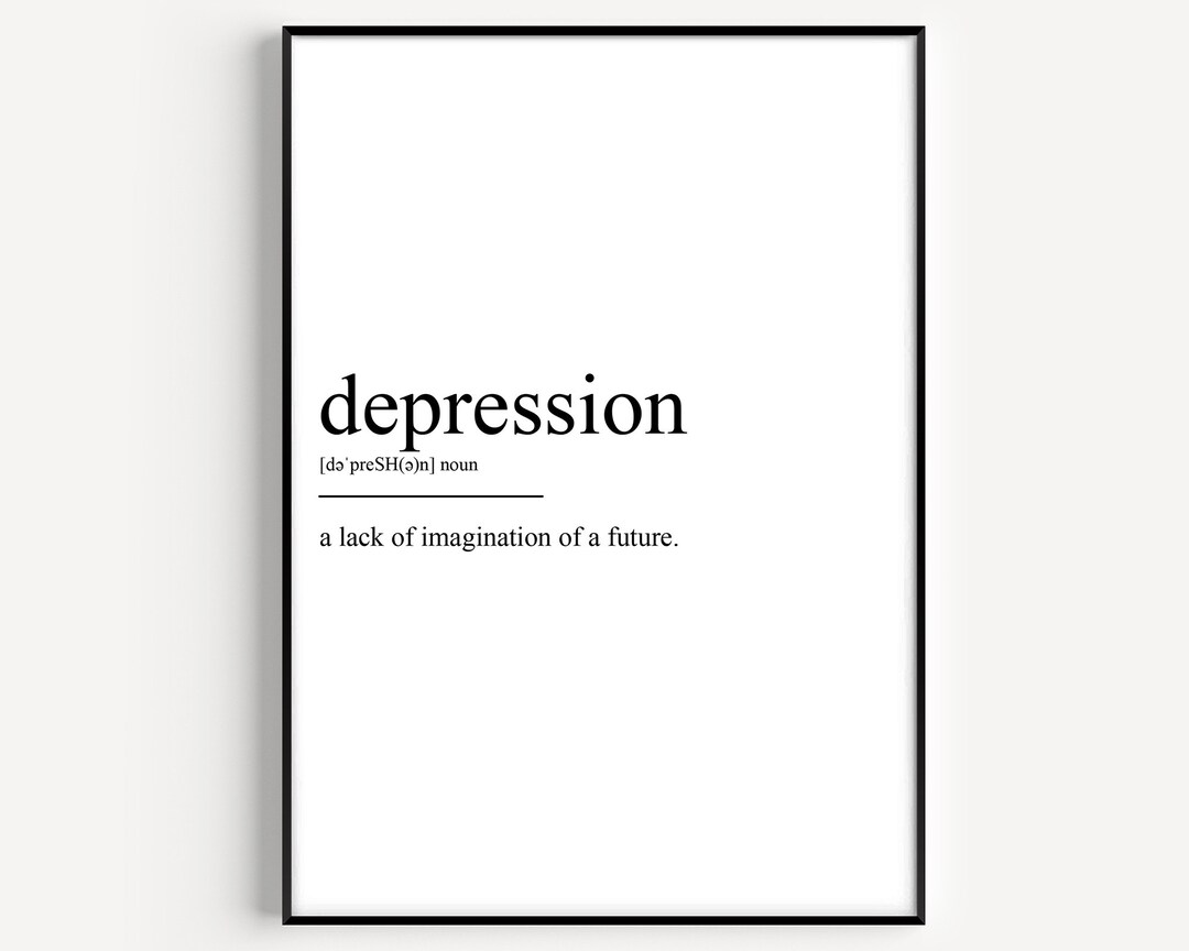 Depression Definition Print Version 2 - Etsy