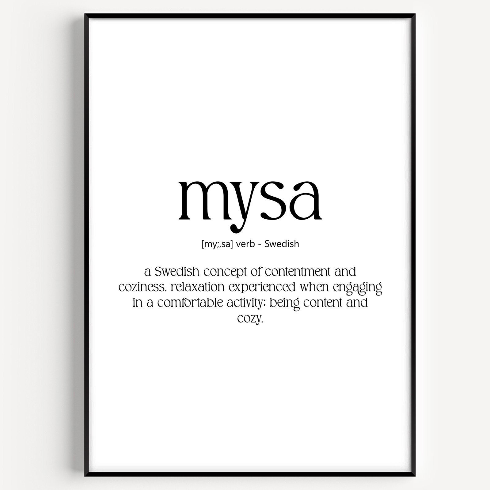 Mysa Definition Print - Etsy