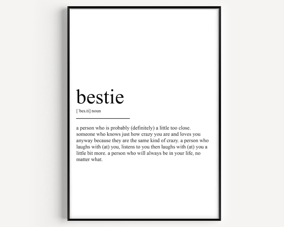 Bestie Definition Print - Etsy