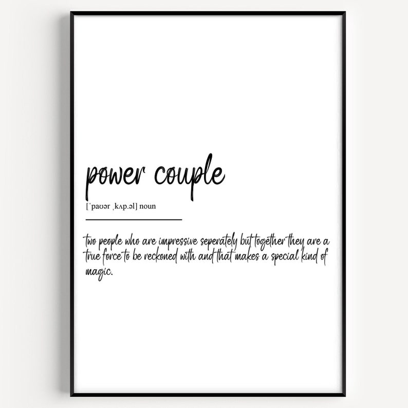 Power Couple Definition Print - Etsy