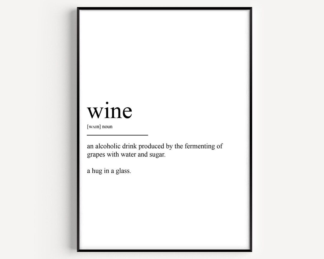 Wine Definition Print - Etsy