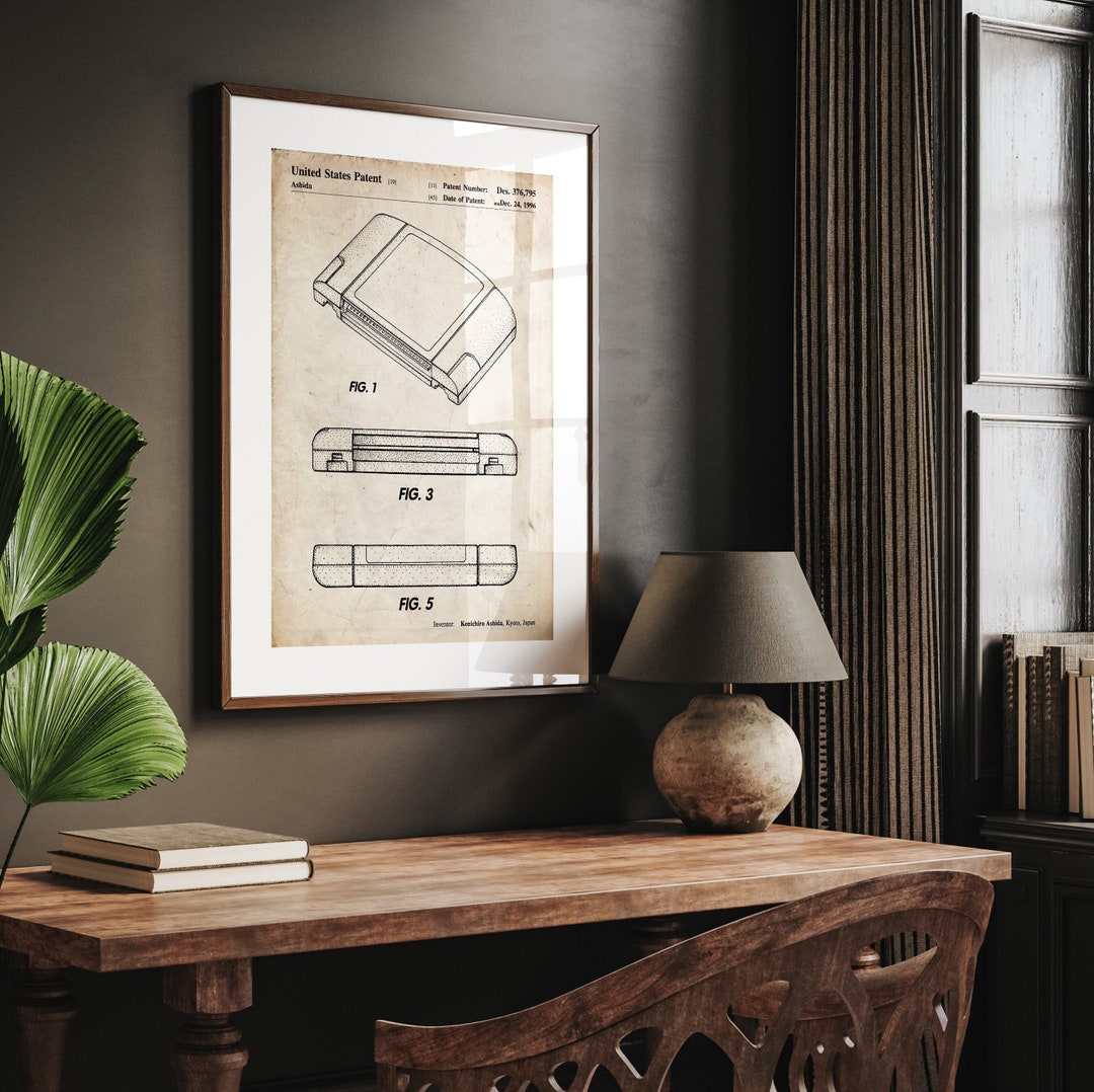 Games Console Cartridge Patent Print, Gaming Wall Art, Gamer Decor ...