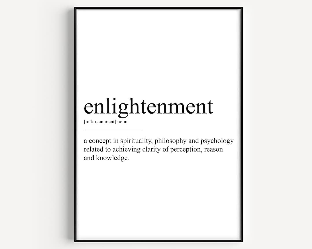 Enlightenment Definition Print - Etsy