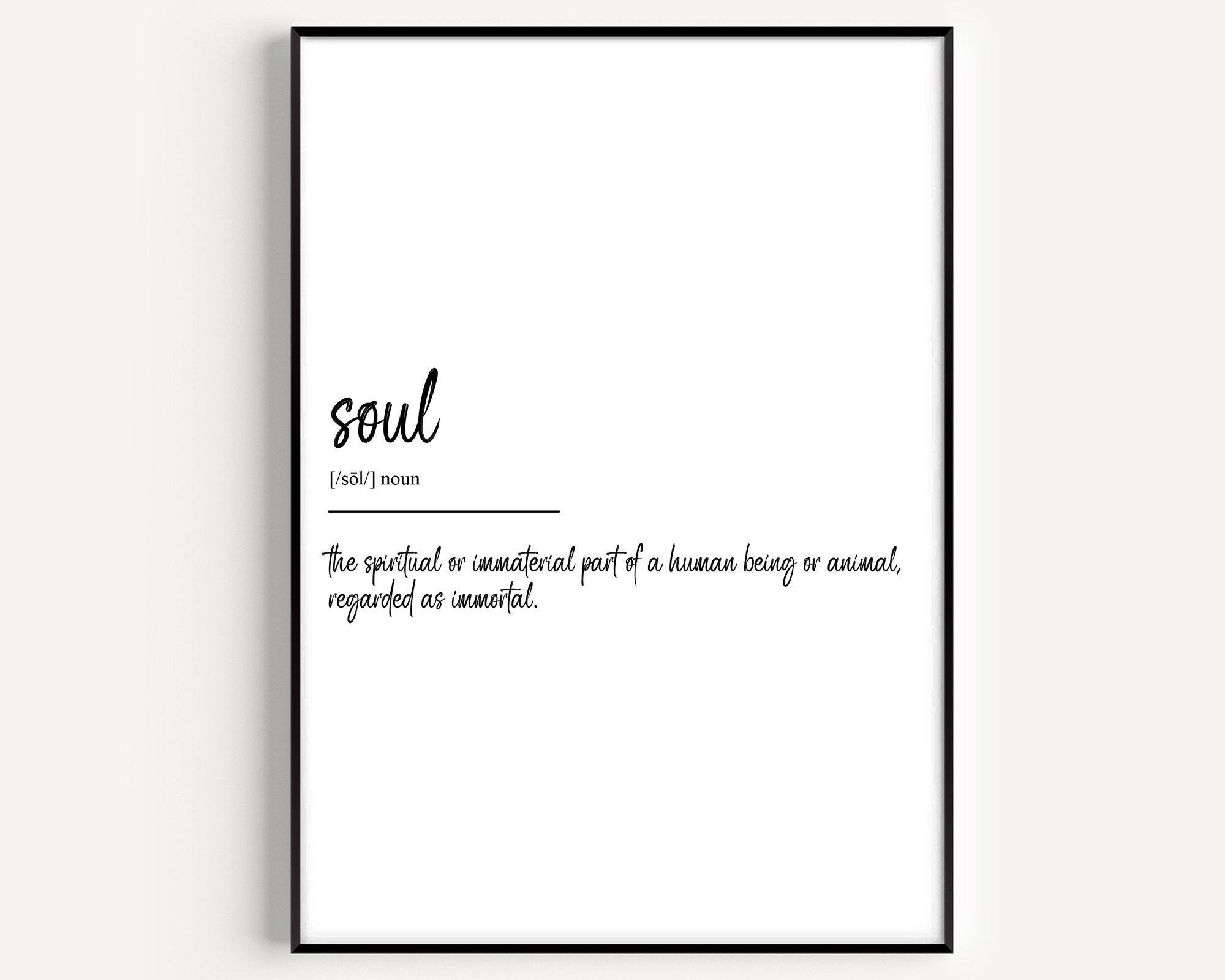 Soul Definition Print - Etsy