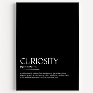 Curiosity Definition Print - Etsy