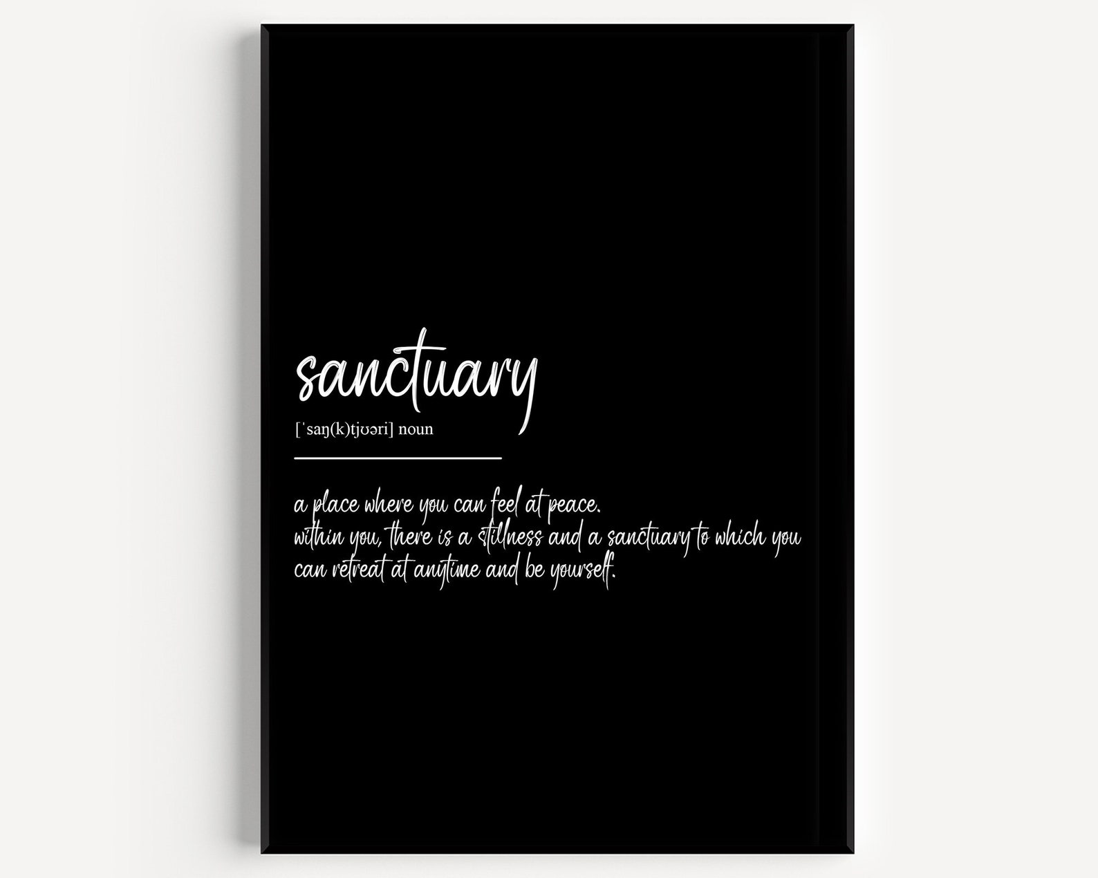 Sanctuary Definition Print - Etsy