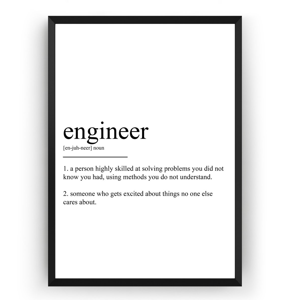 Engineer Definition Print Version 2 | Etsy UK