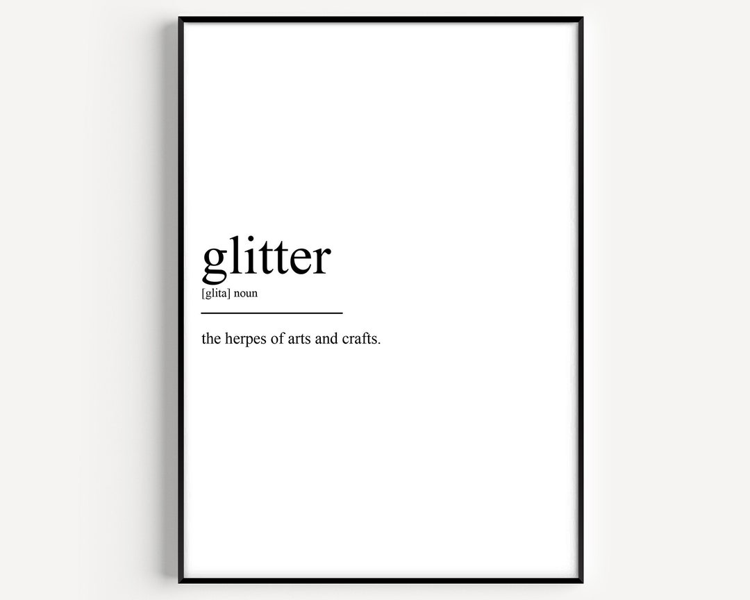 Glitter Definition Print - Etsy