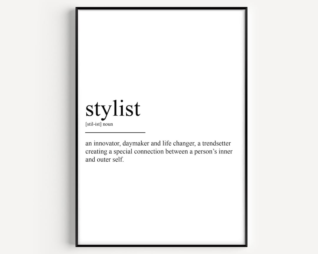 Stylist Definition Print - Etsy