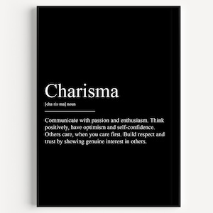 Charisma Definition Print - Etsy