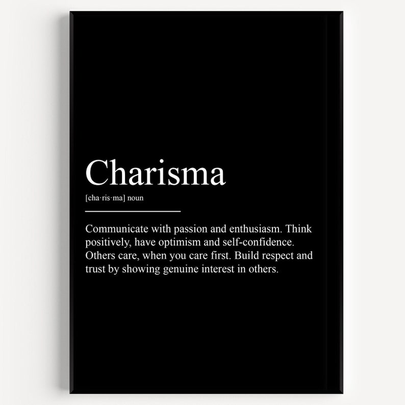 Charisma Definition Print - Etsy
