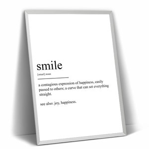Smile Definition Print | Etsy
