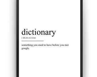 CTRL ALT DELETE Dictionary Definition Print Office Decor - Etsy