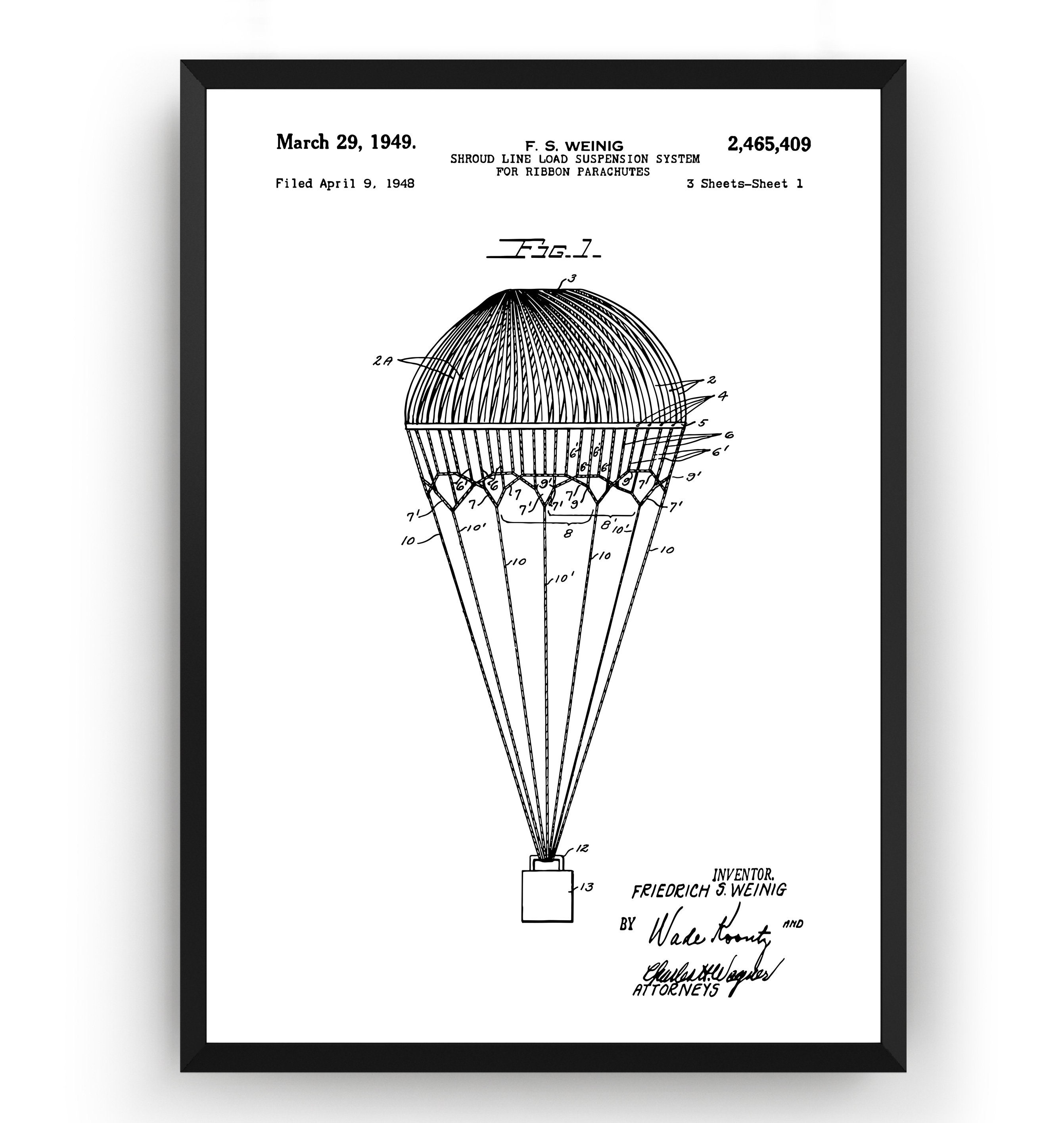 Shroud Line Load Suspension System for Ribbon Parachutes 1949 - Etsy