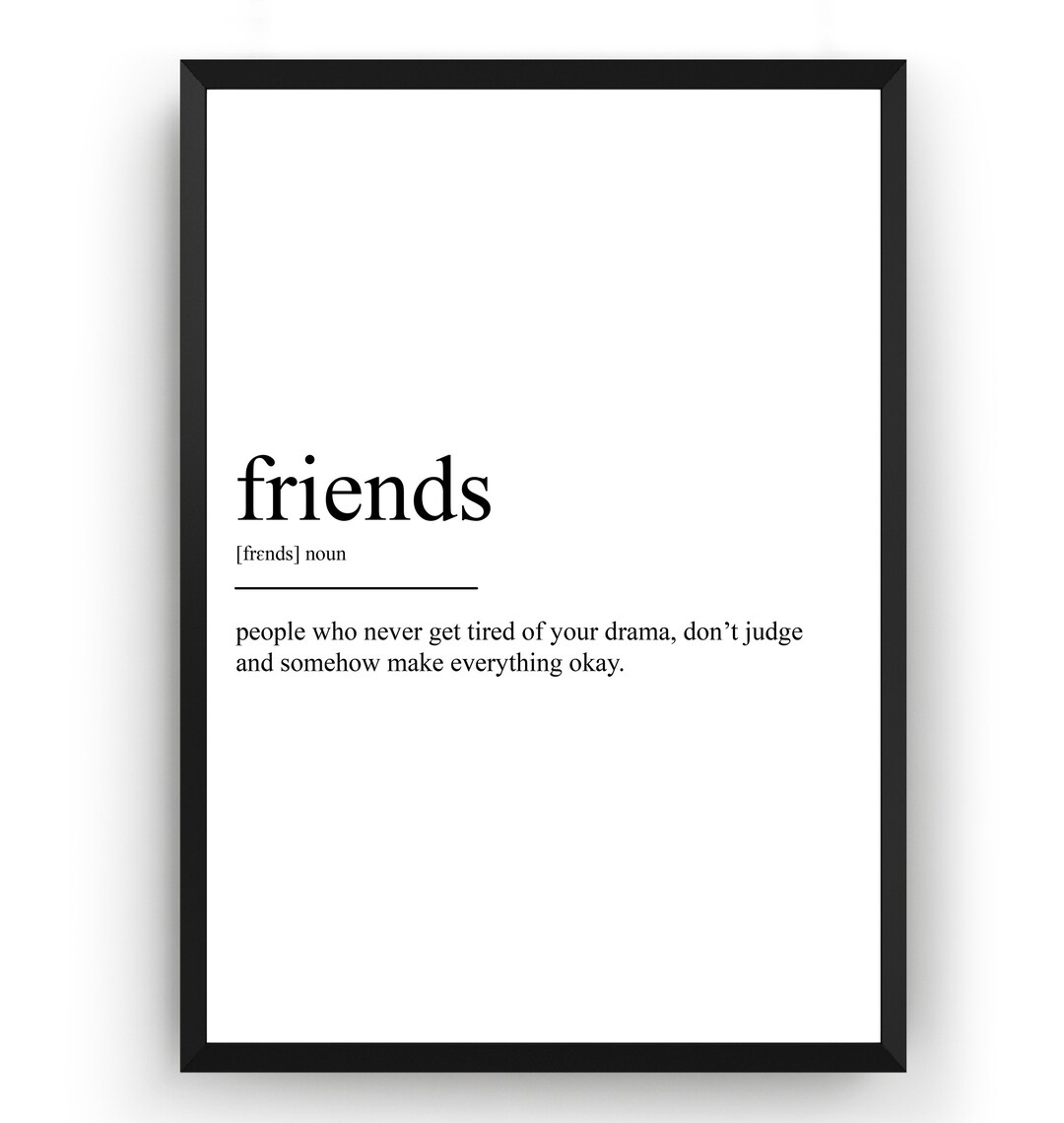 Friends Definition Print - Etsy