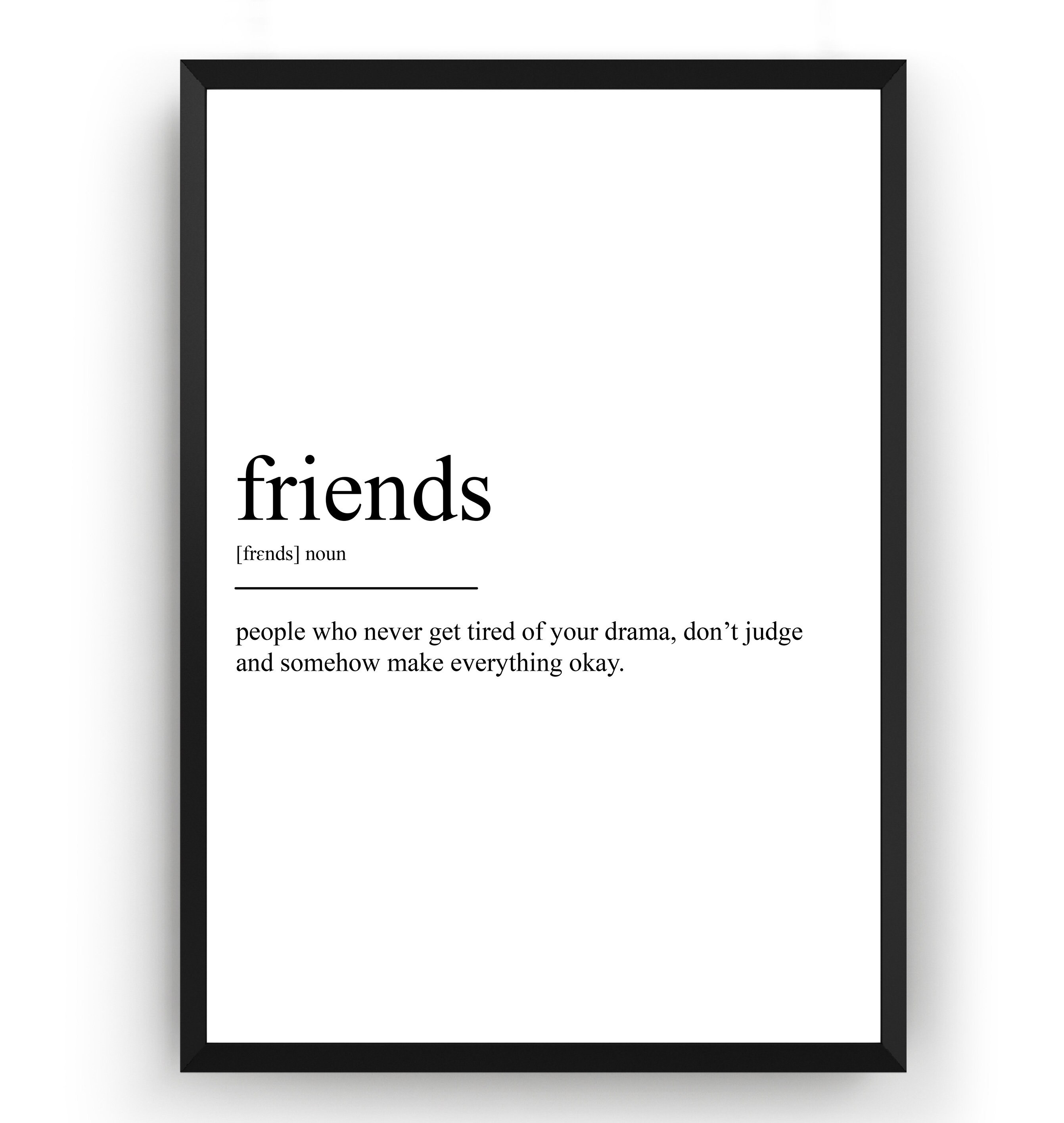 Friends Definition Print - Etsy