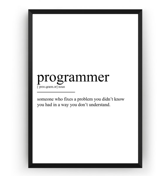 Programmer Definition Print - Etsy