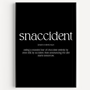 Snaccident Definition Print - Version 3 - Etsy