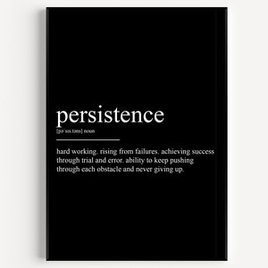 Persistence Definition Print - Etsy
