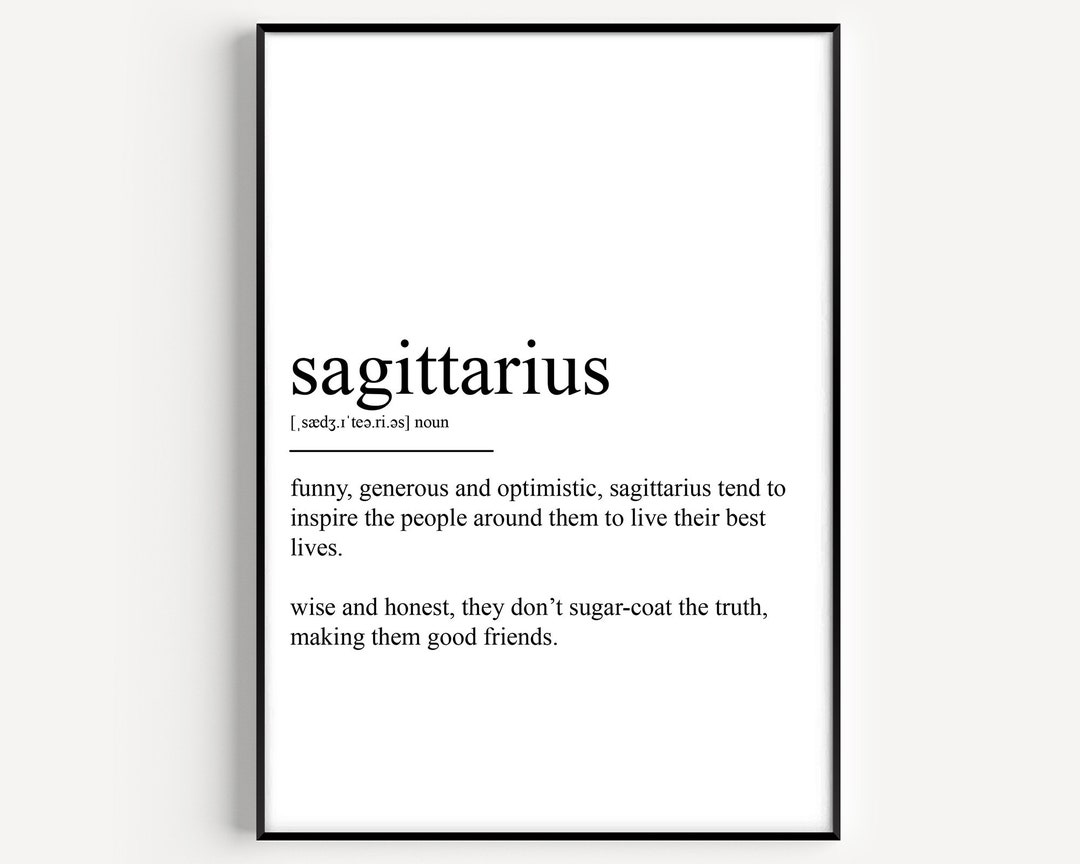 Sagittarius Definition Print - Etsy