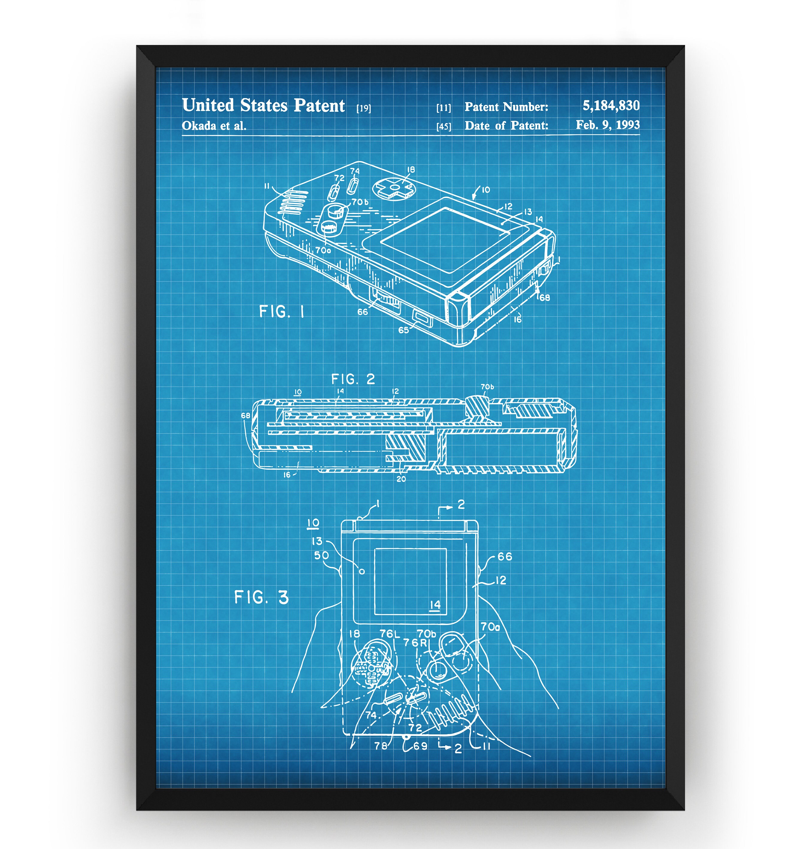 Game Boy 1993 Patent Print Gaming Wall Art Poster Blueprint - Etsy UK