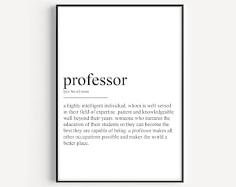 PROFESSOR DEFINITION PRINT | Digital Download | Printable Wall Art ...