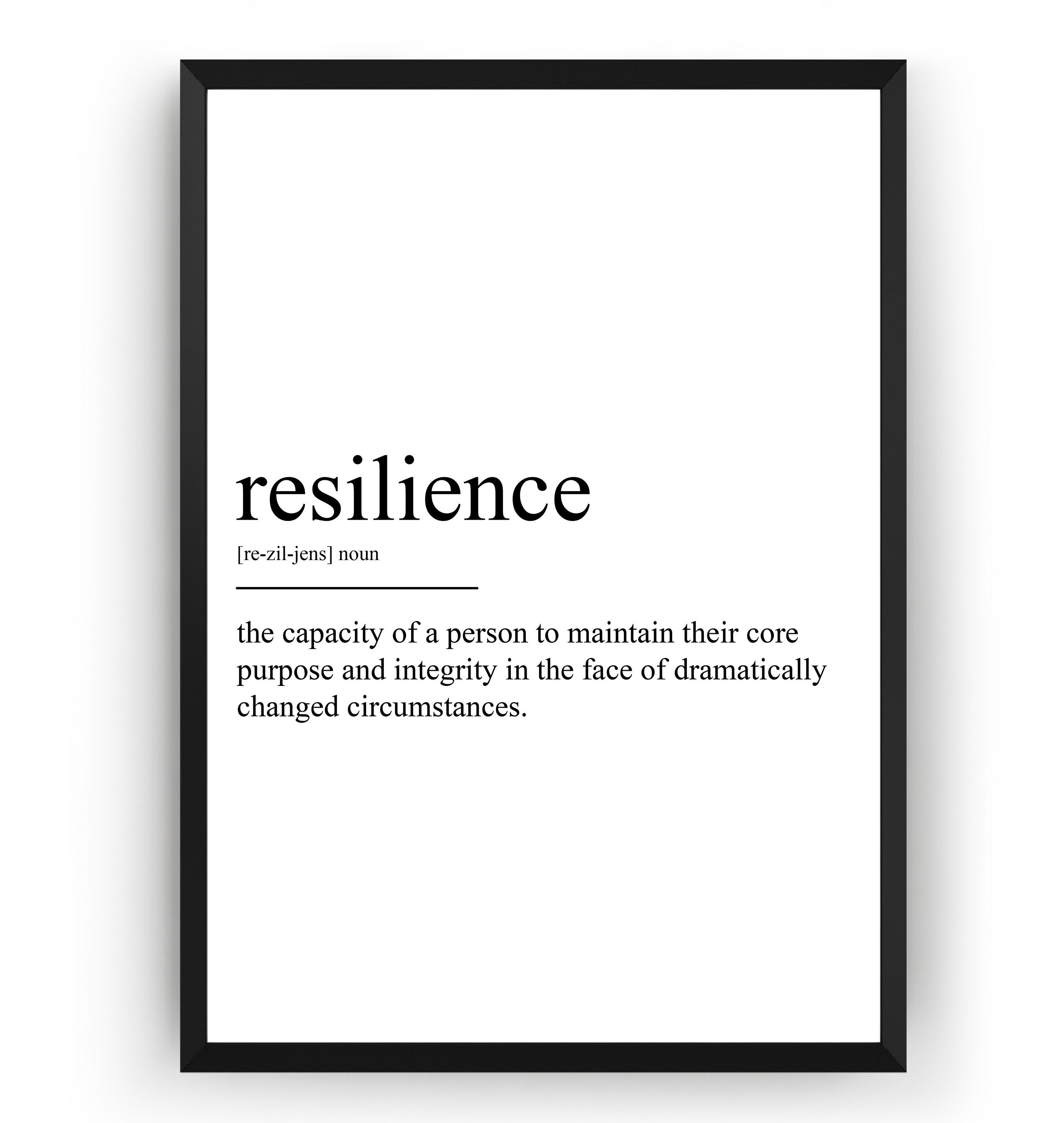 Resilience Definition Print Version 2 - Etsy