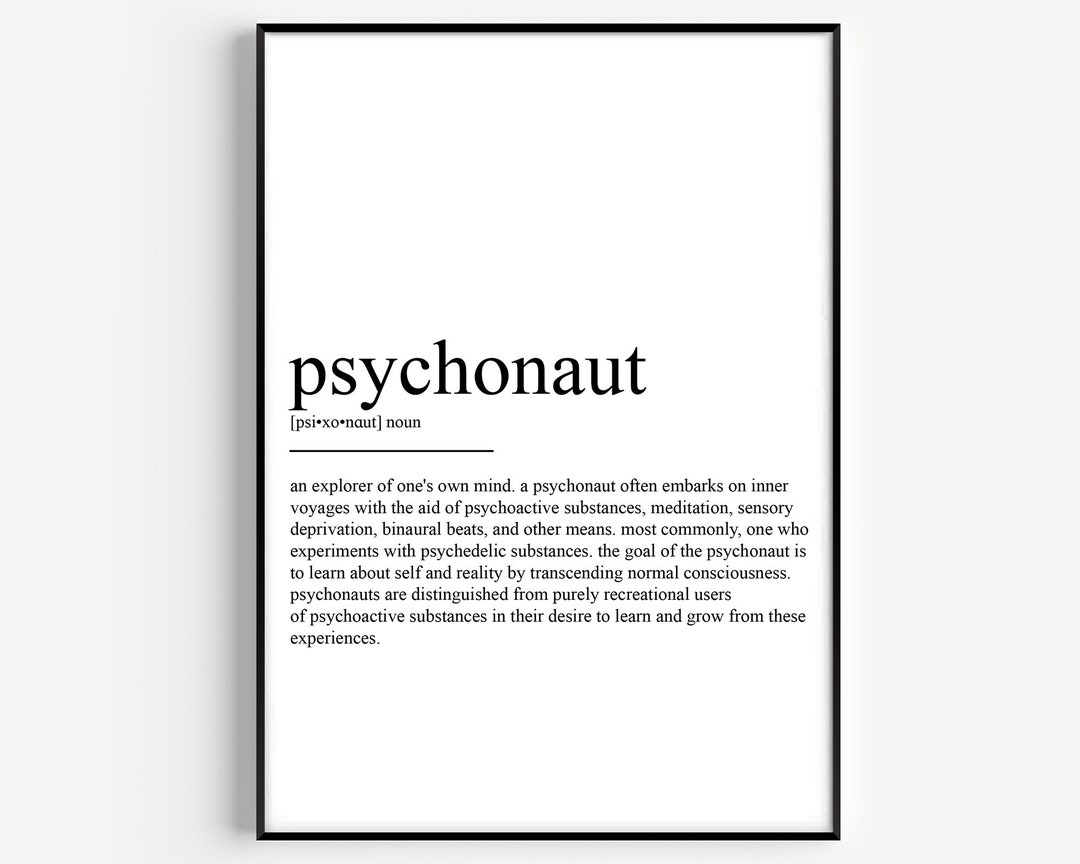 Psychonaut Definition Print - Etsy