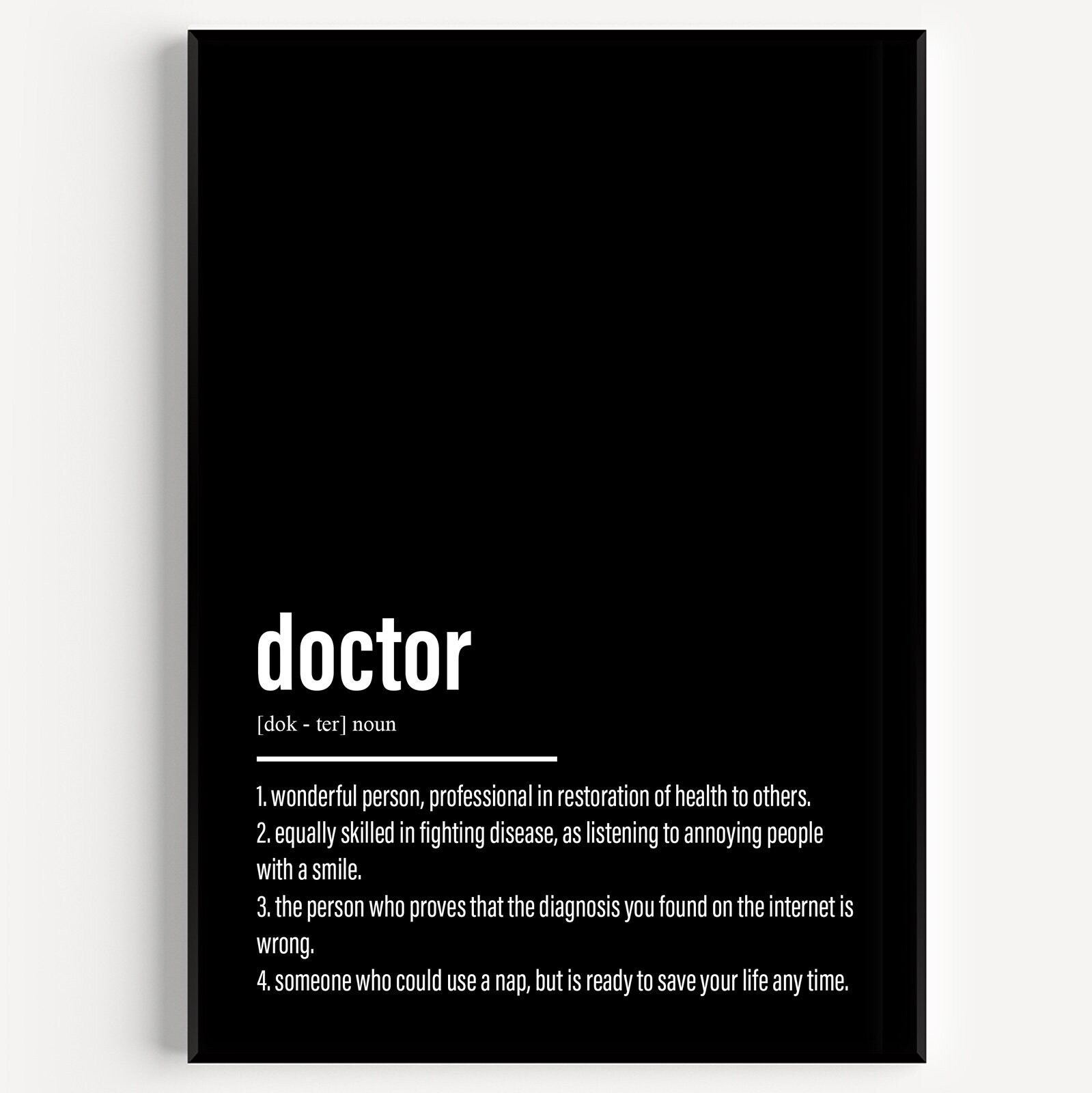 Doctor Definition Print - Etsy