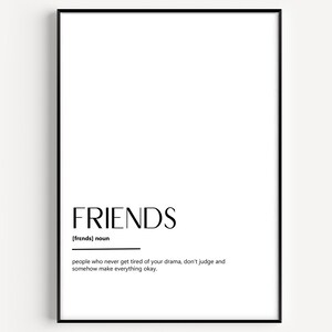 Friends Definition Print - Etsy