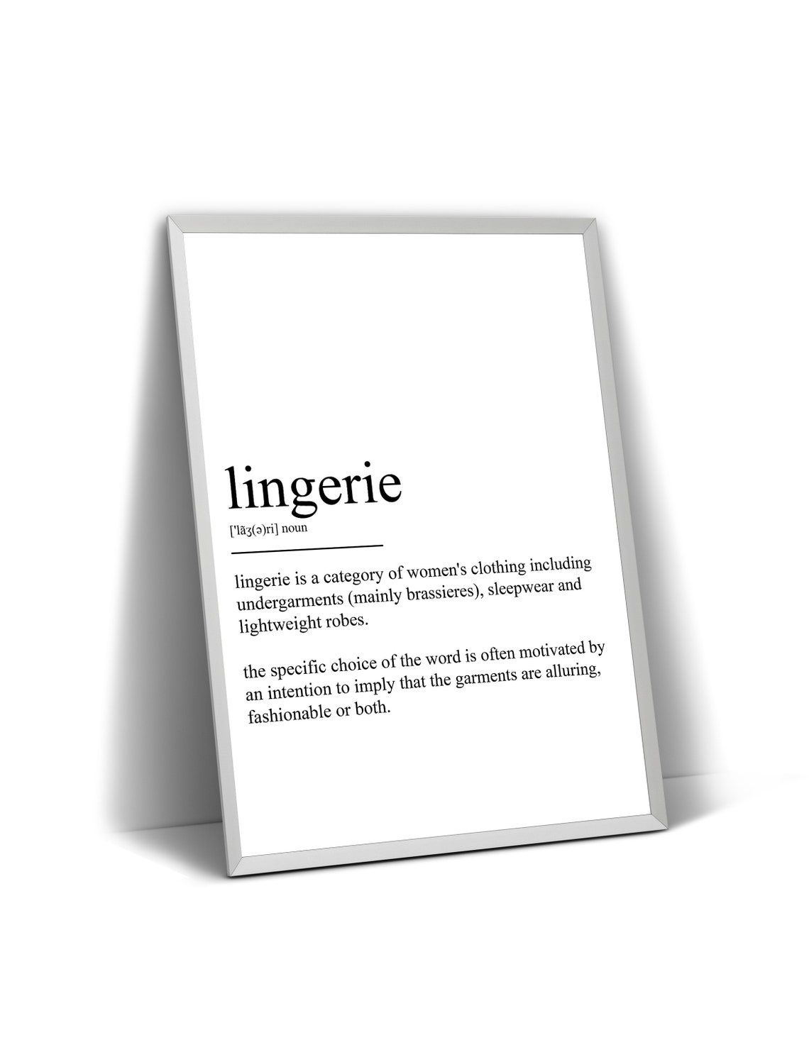 Lingerie Definition Print - Etsy