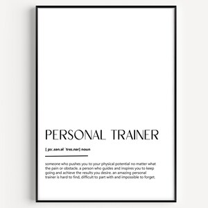 Personal Trainer Definition Print - Etsy
