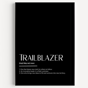 Trailblazer Definition Print - Etsy
