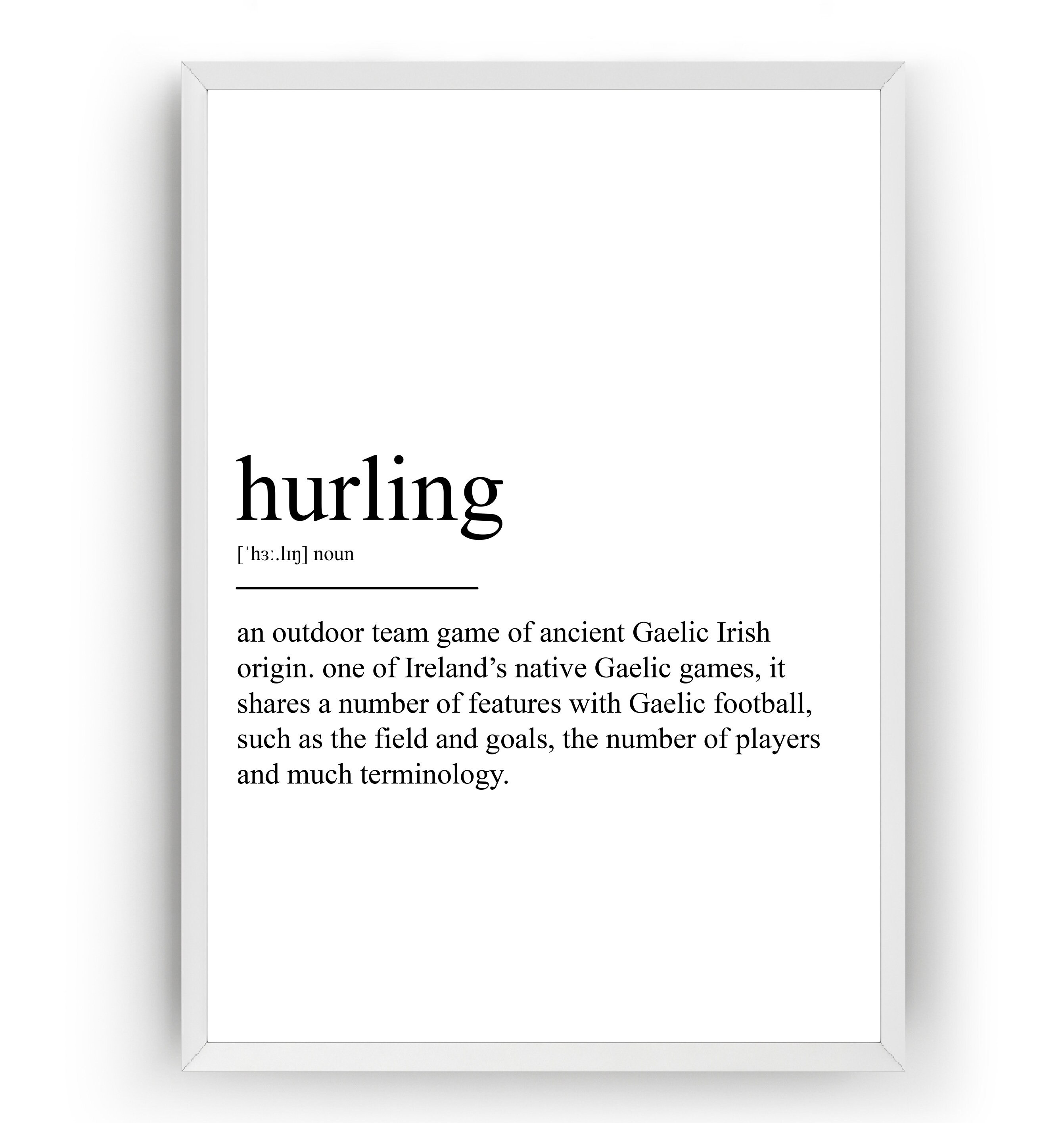Hurling Definition Print - Etsy