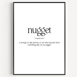 Nugget Definition Print - Etsy