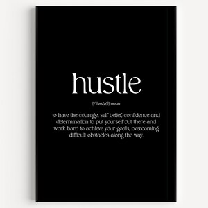 Hustle Definition Print - Etsy