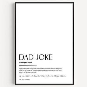 Dad Joke Definition Print - Etsy