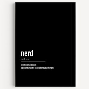 Nerd Definition Print - Etsy UK