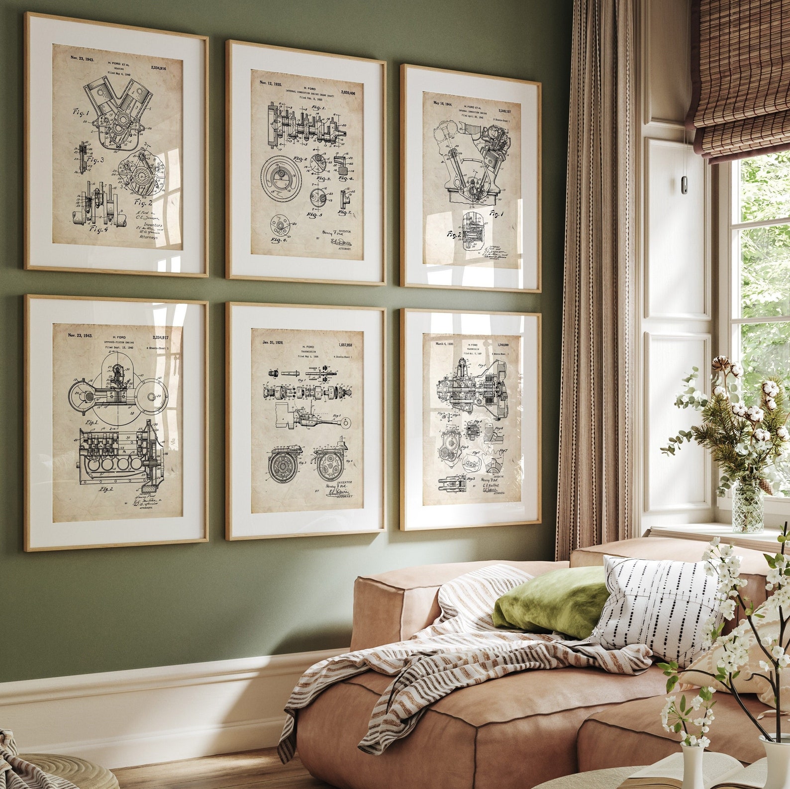 Henry Ford Set of 6 Patent Prints, Mechanic Gifts, Garage Decor, Man ...